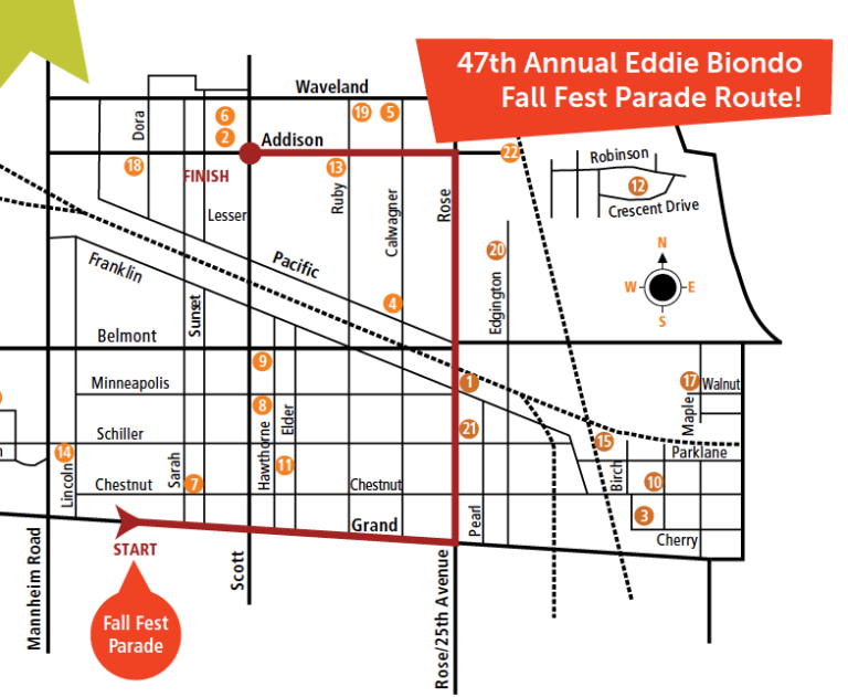 Street Parking & Street Closures for Eddie Biondo Fall Fest Parade ...